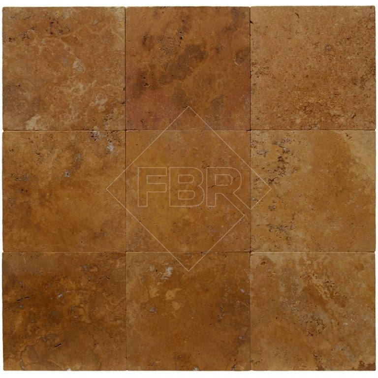 12x12 Yellow Tumbled Travertine Tile (3/8) | FBR Marble | PAVERS – POOL ...
