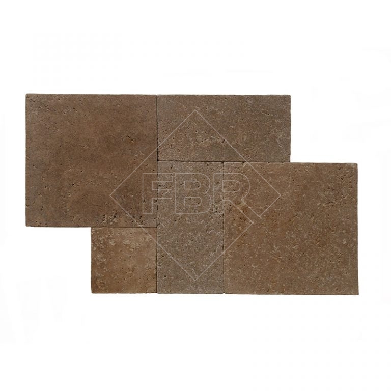Toros Noce Tumbled Roman Pattern Travertine Paver (3cm) – FBR Marble