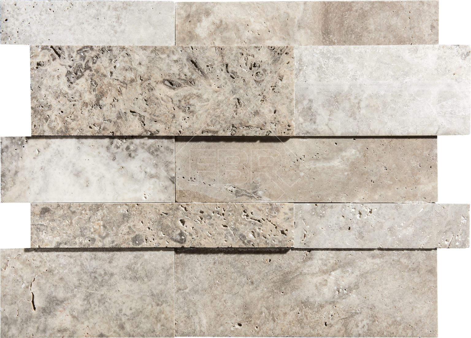 Silver Honed Unfilled Travertine Jumbo Wall Panel (5/8) | FBR Marble ...