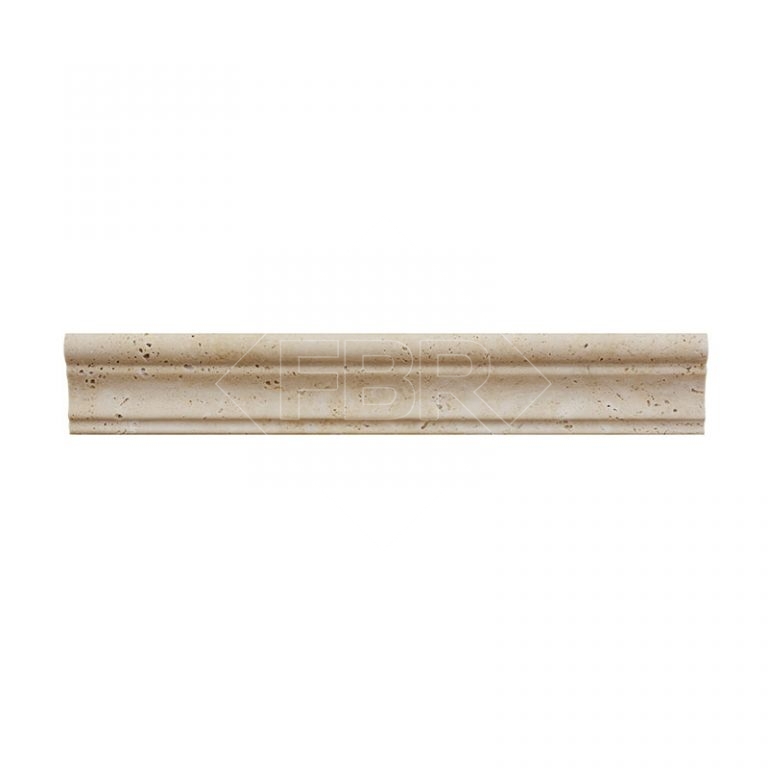 Ivory Honed Unfilled Travertine Cornice Chair Rail | FBR Marble ...