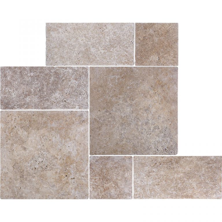 Walnut Tumbled Roman Pattern Travertine Paver (3cm) | FBR Marble ...