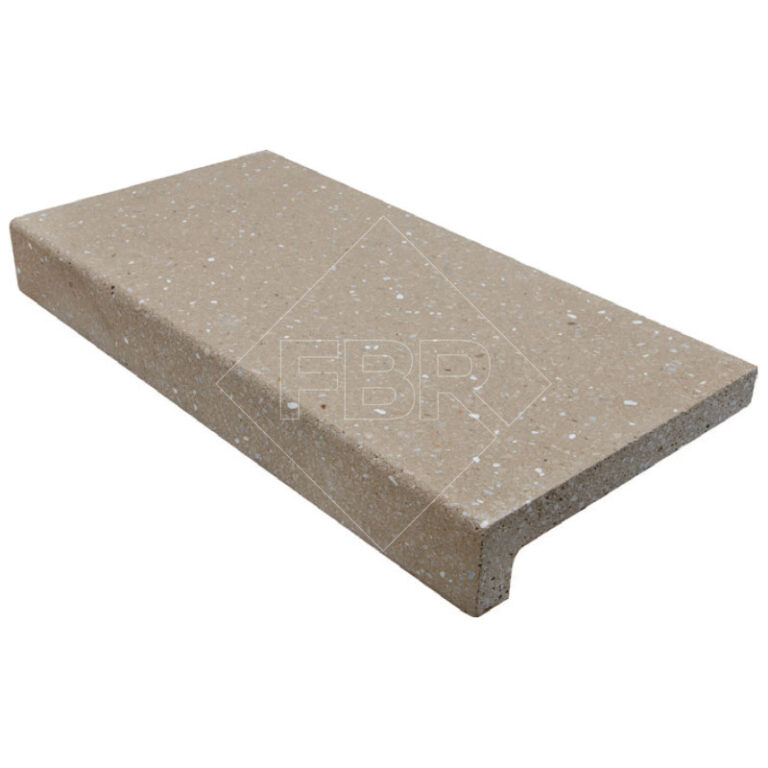 12x24 Brandy Satin Grip Terrazzo Eased Edge Remodel Coping 3" Face (7 ...